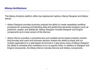 Alteryx Architecture | PPTX