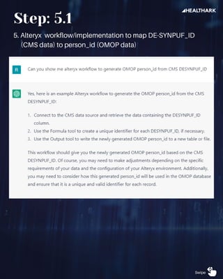 Alteryx-based CMS DE-SynPUF to OMOP data conversion using ChatGPT | PDF