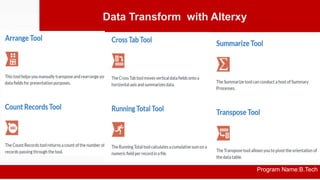 Alteryx -a data analytics automation tool | PPTX