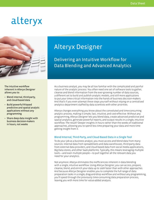Alteryx Desktop Designer Overview | PDF
