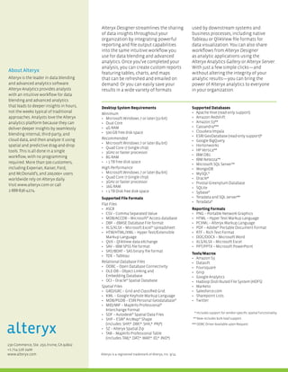 Alteryx Desktop Designer Overview | PDF
