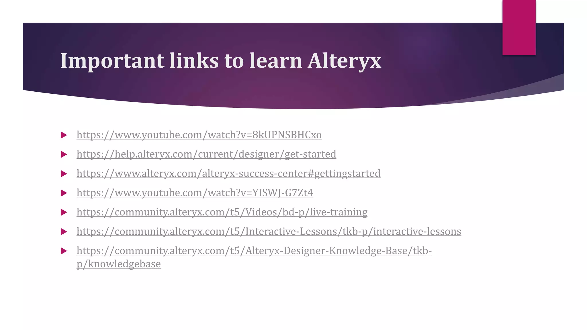 Alteryx Presentation | PPTX