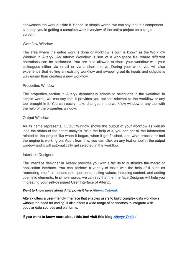 Alteryx Tools.pdf | Computing | Technology & Computing