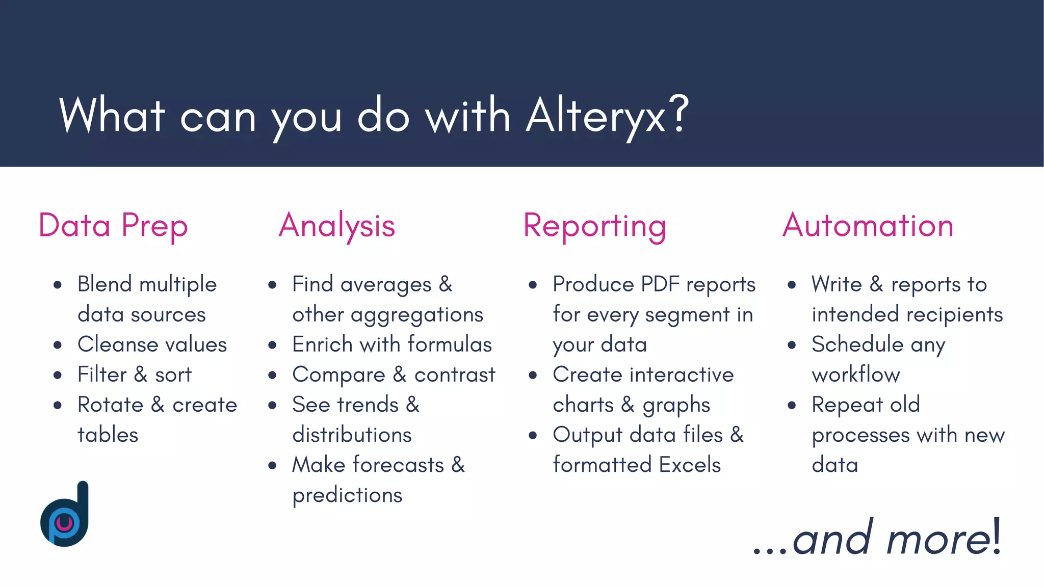 Alteryx workflow 10,000 feet view | PDF