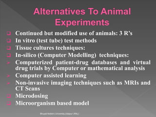 Alternative methods to animal testing: review | PPTX