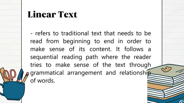 Grade 7- Linear and Non-Linear Text.pptx | Technology & Computing