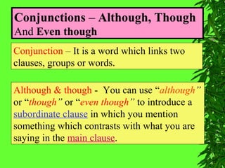 Although though eventhough | PPT