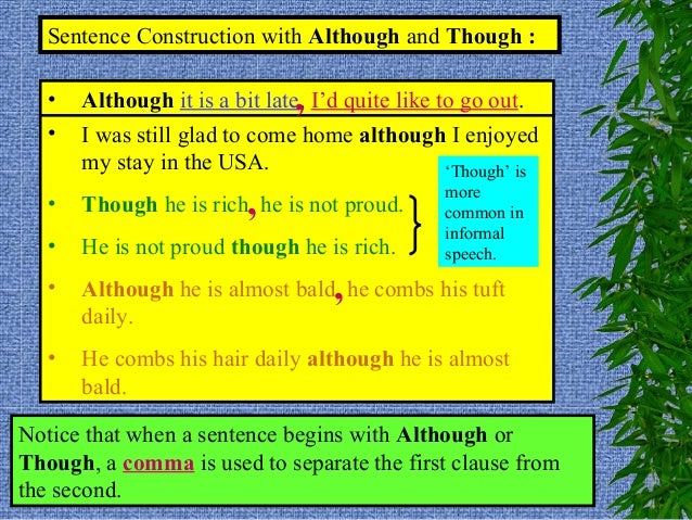 Although though eventhough