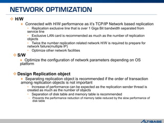 [Altibase] 12 replication part5 (optimization and monitoring) | PDF