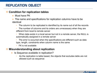 [Altibase] 9 replication part2 (methods and controls) | PPT