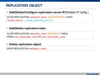 [Altibase] 9 replication part2 (methods and controls) | PPT
