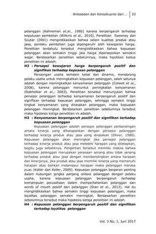 Anteseden dan Konsekuensi dari Kepuasan Pelanggan: Survei Kepuasan ...