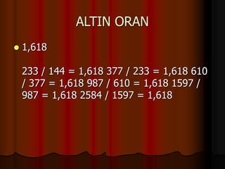 ALTIN ORAN.ppt