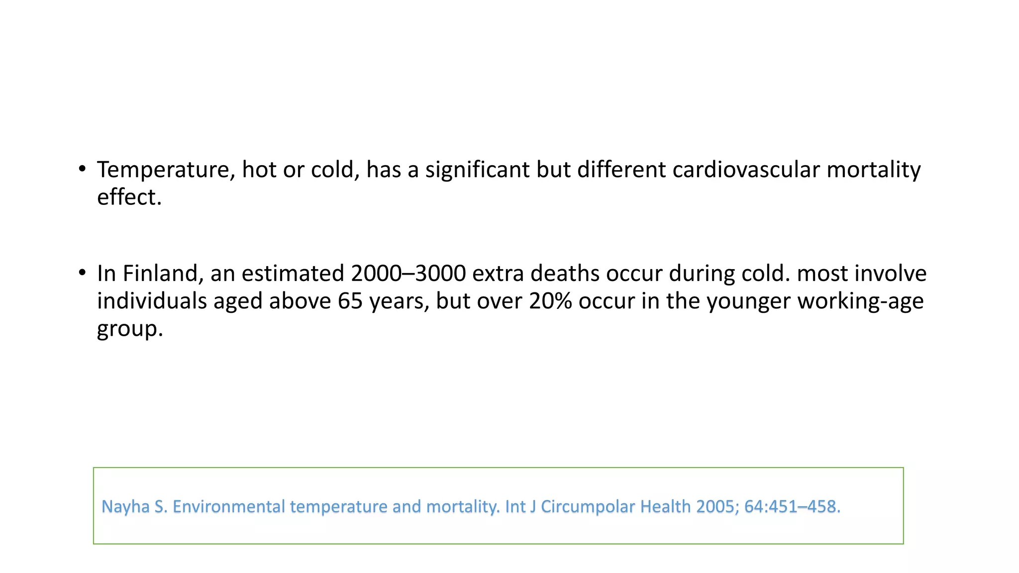 cardiovascular disease in Altitude and cold weather | PPT