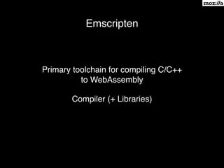 Altitude San Francisco 2018: WebAssembly Tools & Applications | PPT
