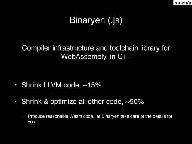 Altitude San Francisco 2018: WebAssembly Tools & Applications | PPT