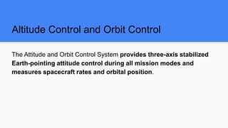 Altitude and Orbit control.pptx | Space and Astronomy | Science