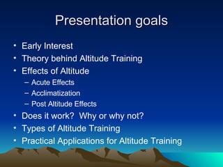 Altitude Training | PPT