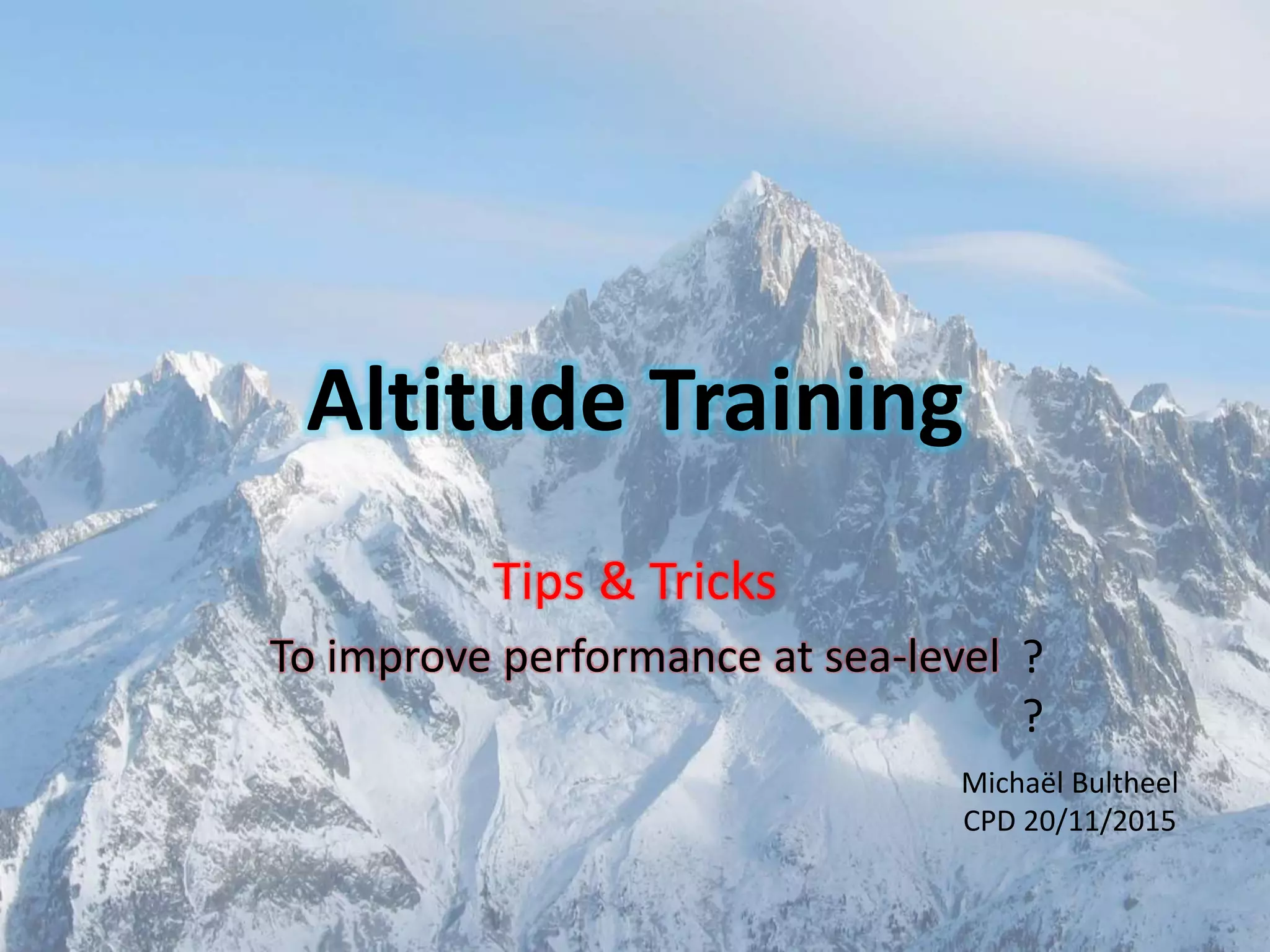 Altitude training | PPTX