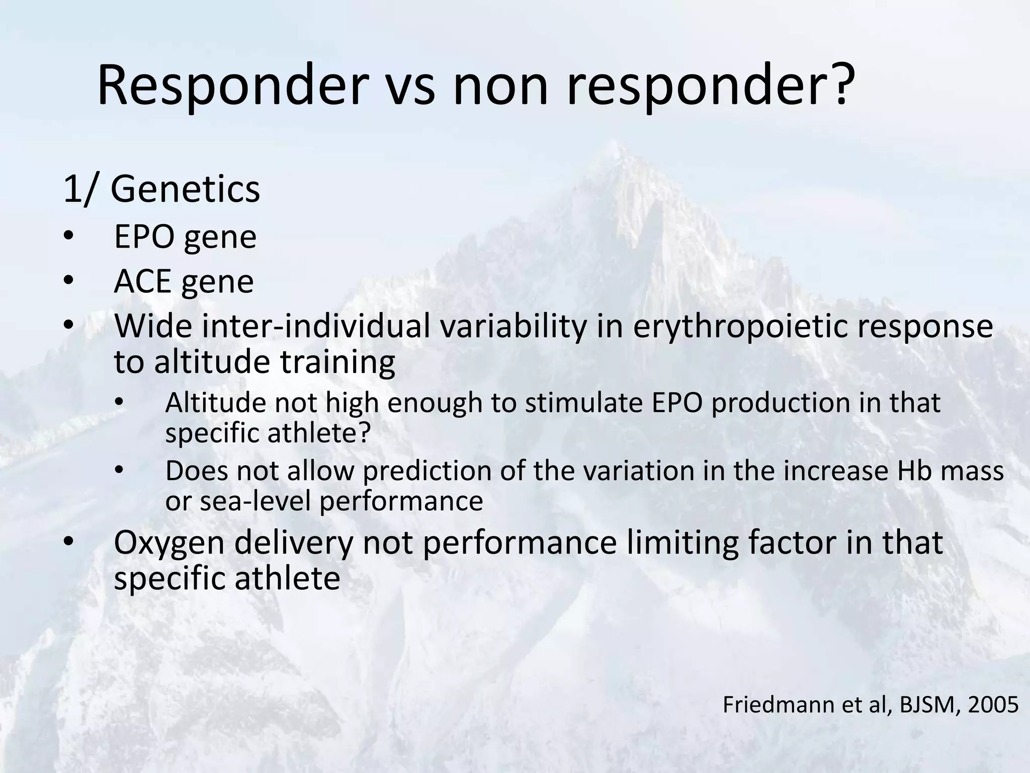 Altitude training | PPTX