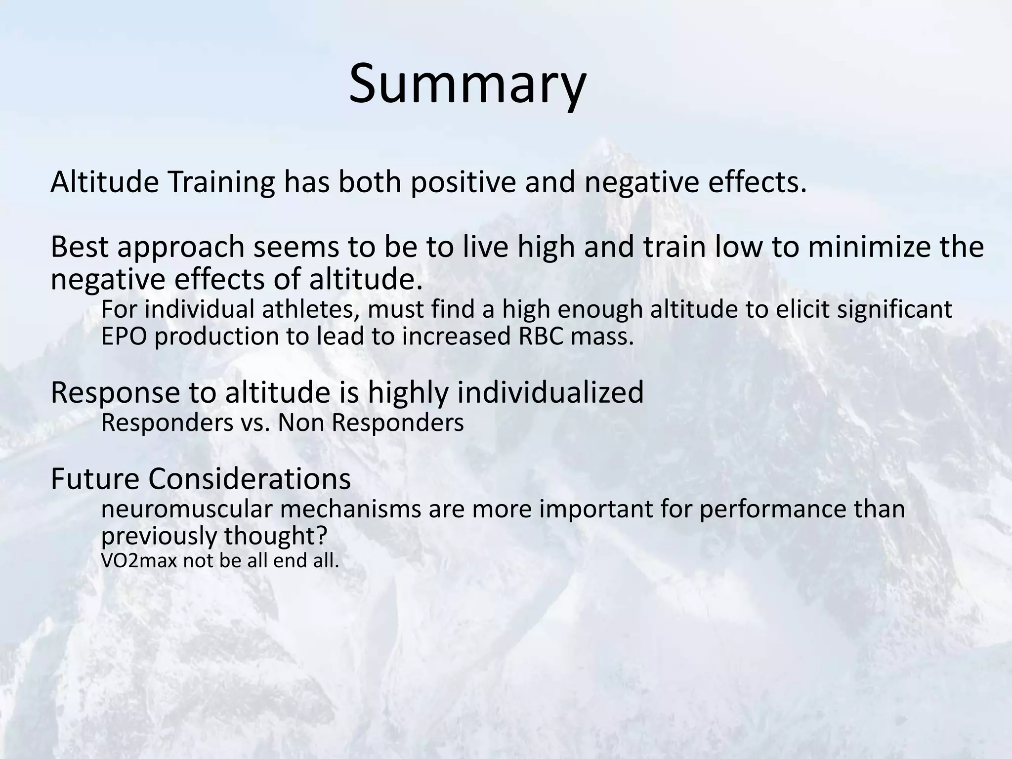 Altitude training | PPTX