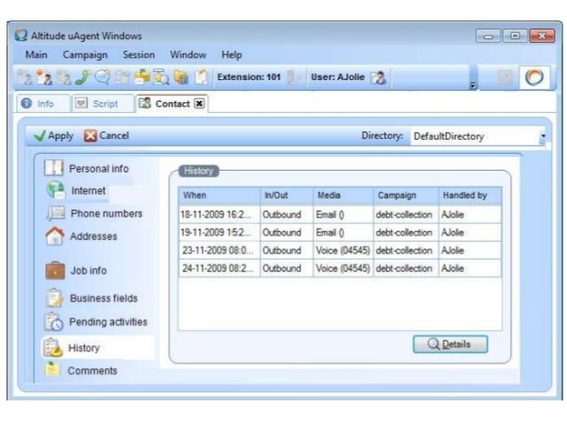 Altitude u agent_customer_history