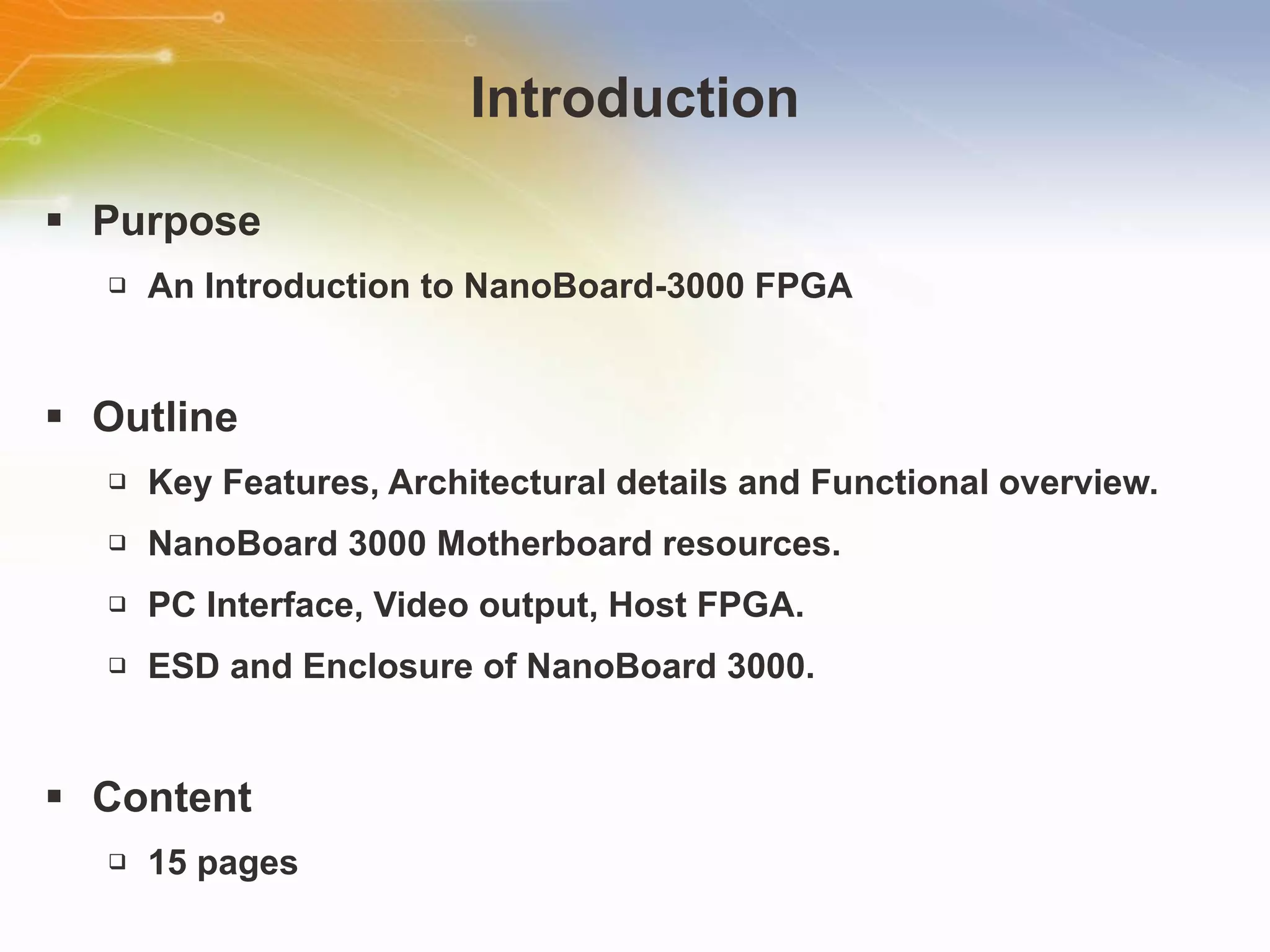 Introduction to NanoBoard-3000 FPGA | PPT