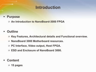 Introduction to NanoBoard-3000 FPGA | PPT