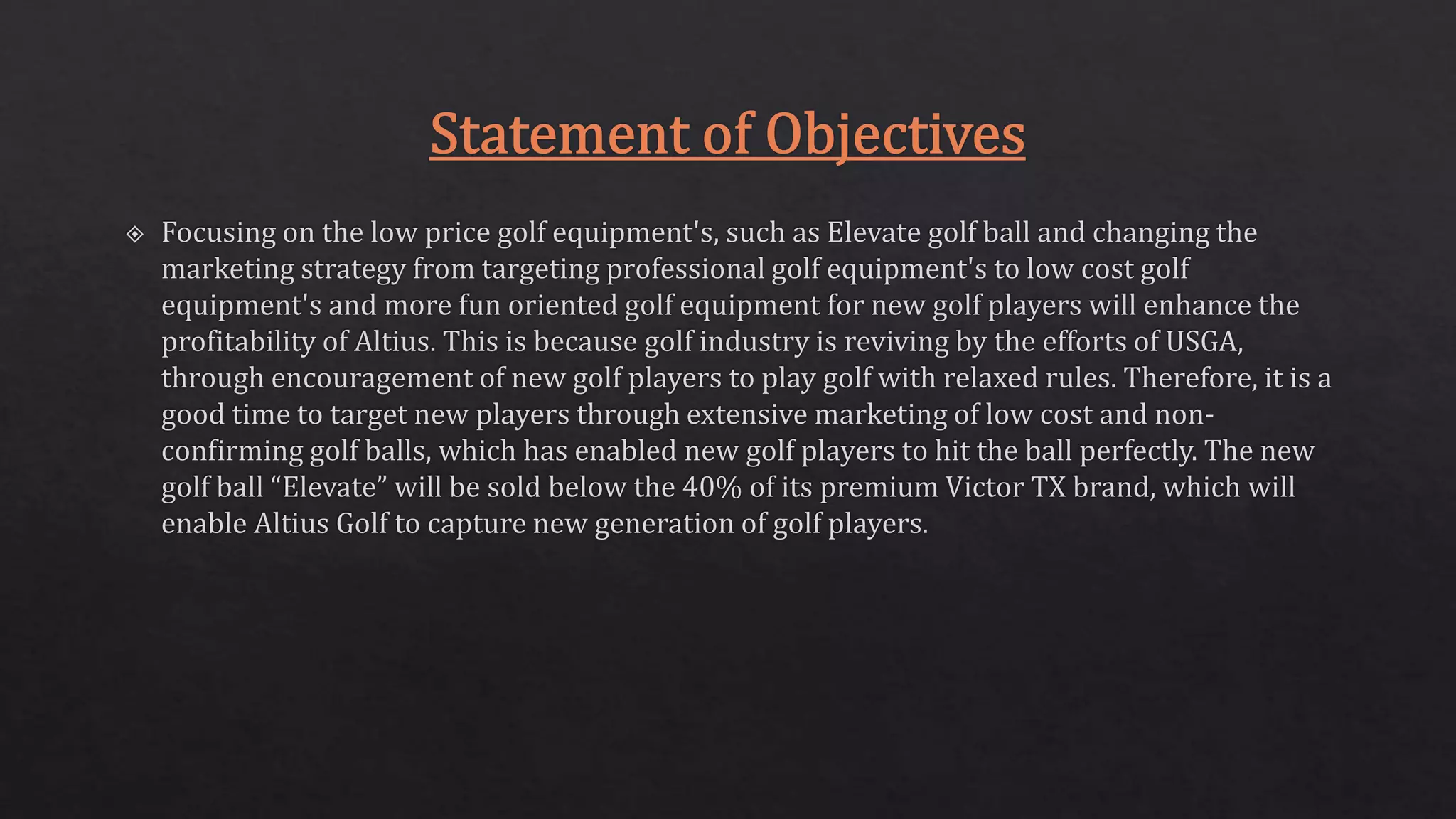 Altius golf and the fighter brand | PPTX