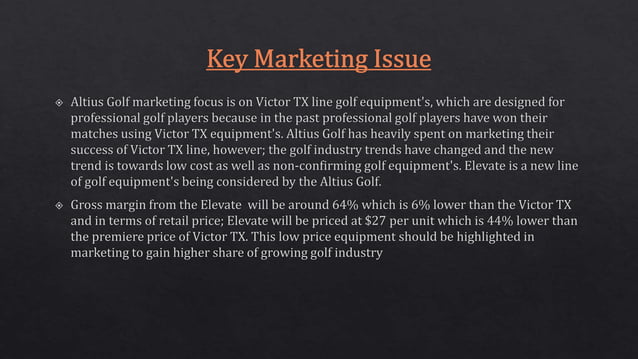 Altius golf and the fighter brand | PPTX | Commodities | Economy