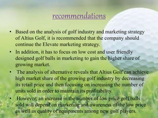 Altius golf and the fighter brand ppt | PPTX | Golf | Sports