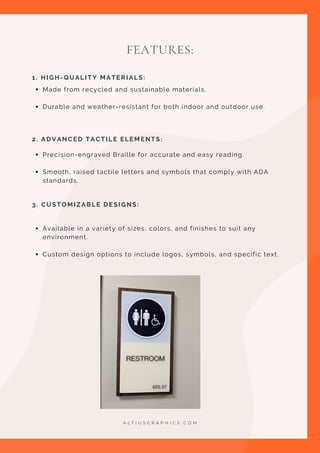 ALTIUS Graphics Environmentally Friendly Braille Signs.pdf | Free Download