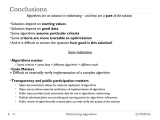 Redistricting Algorithms | PPT