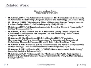 Redistricting Algorithms | PPT