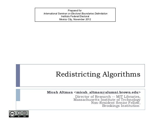 Redistricting Algorithms