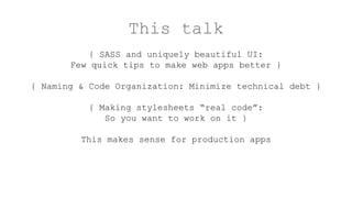 app/assets/stylesheets - How to not make a mess | PPT
