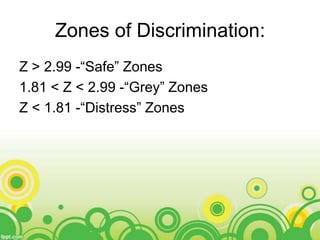 Altman zscore (Finance) | PPTX