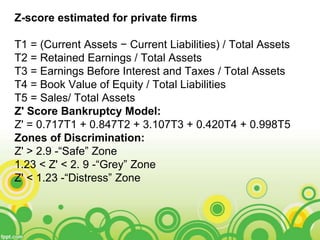 Altman zscore (Finance) | PPTX