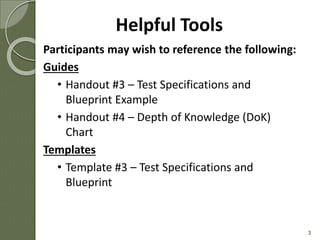 Test Construction and Specifications.... | PPT
