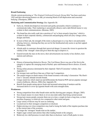 Altoids IMC Plan | PDF