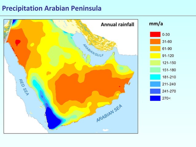 Precipitation Arabian Peninsula Annual rainfall