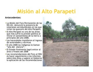Situación y necesidades del Alto Parapetí | PDF
