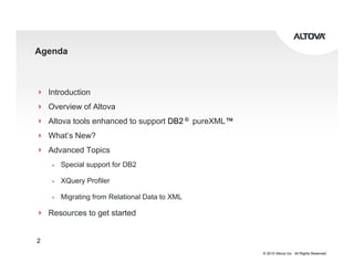 Altova Tools for DB2 pureXML | PPT