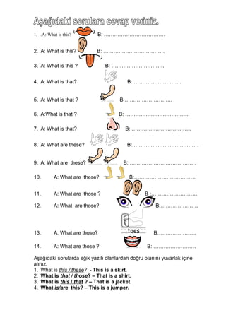 Alıştırma thse those have has | DOC