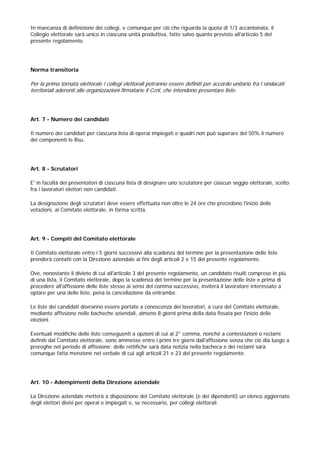 Altro normative rsu | PDF