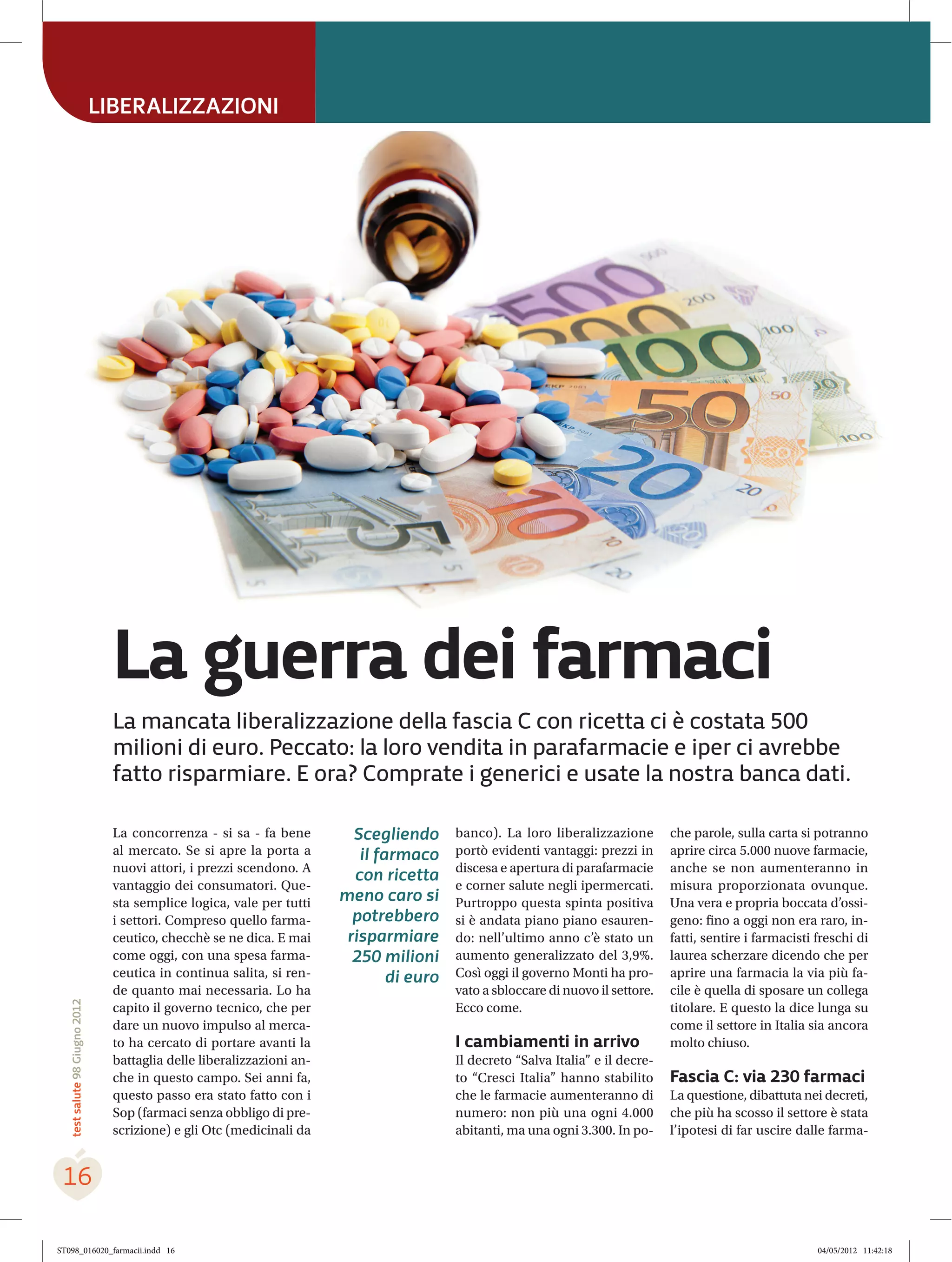 ARTICOLO DI NICOLA SU ALTROCONSUMO | PDF