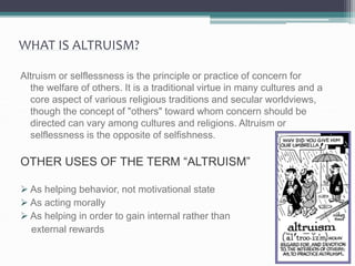 Shortest presentation on Altruism | PPTX