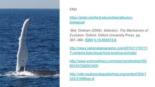 Altruism: Can animals be truly selfless? | PPTX