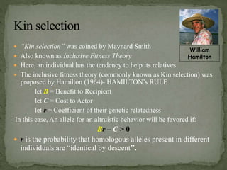 Altruism and evolution | PPTX