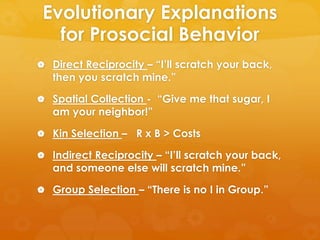 Altruism theories | PPTX | Genetics | Science